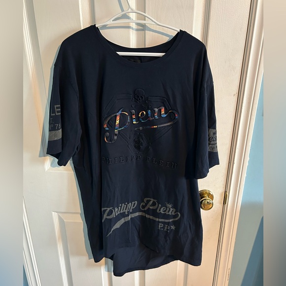 Philipp Plein | Shirts | Philipp Plein Homme Textured T Shirt 6xl Mens ...